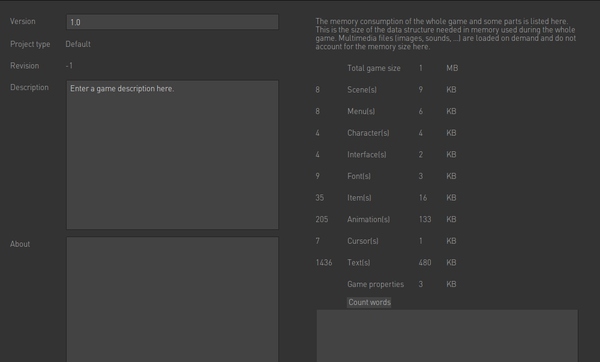 Game Properties - The Official Visionaire Studio: Adventure Game Engine ...
