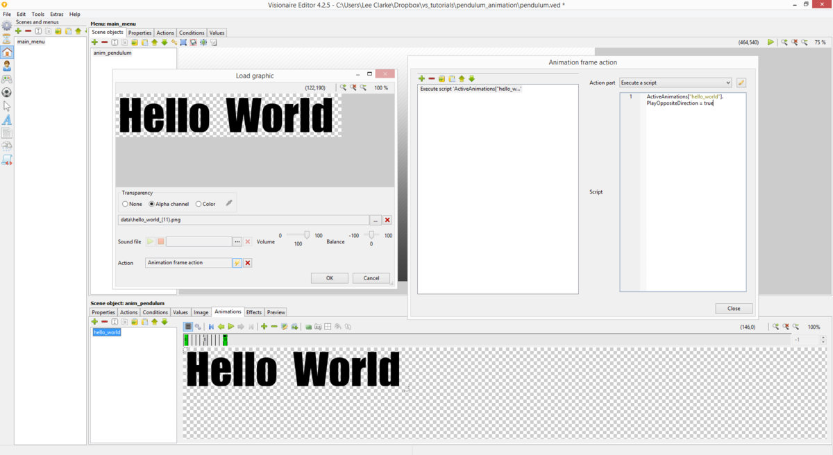 Pendulum Animation H2 The Official Visionaire Studio Adventure